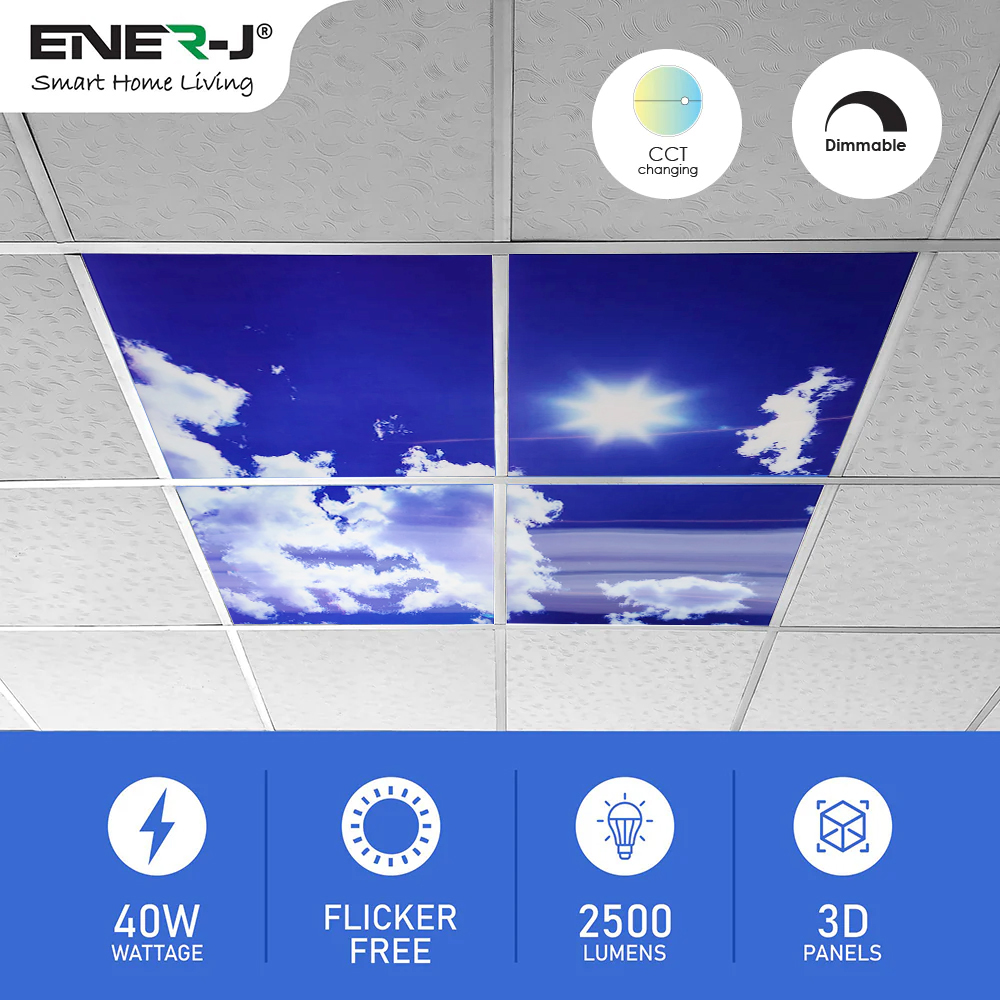 Colour Changing and Dimmable SKY Cloud LED Panels 60x60 40W 3D Effect ...