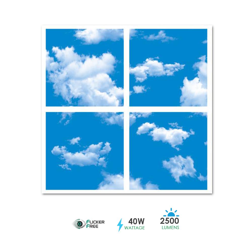 SKY Cloud LED Panel 2D version, 60x60cms, 40W (4 pcs set) | Ener-j